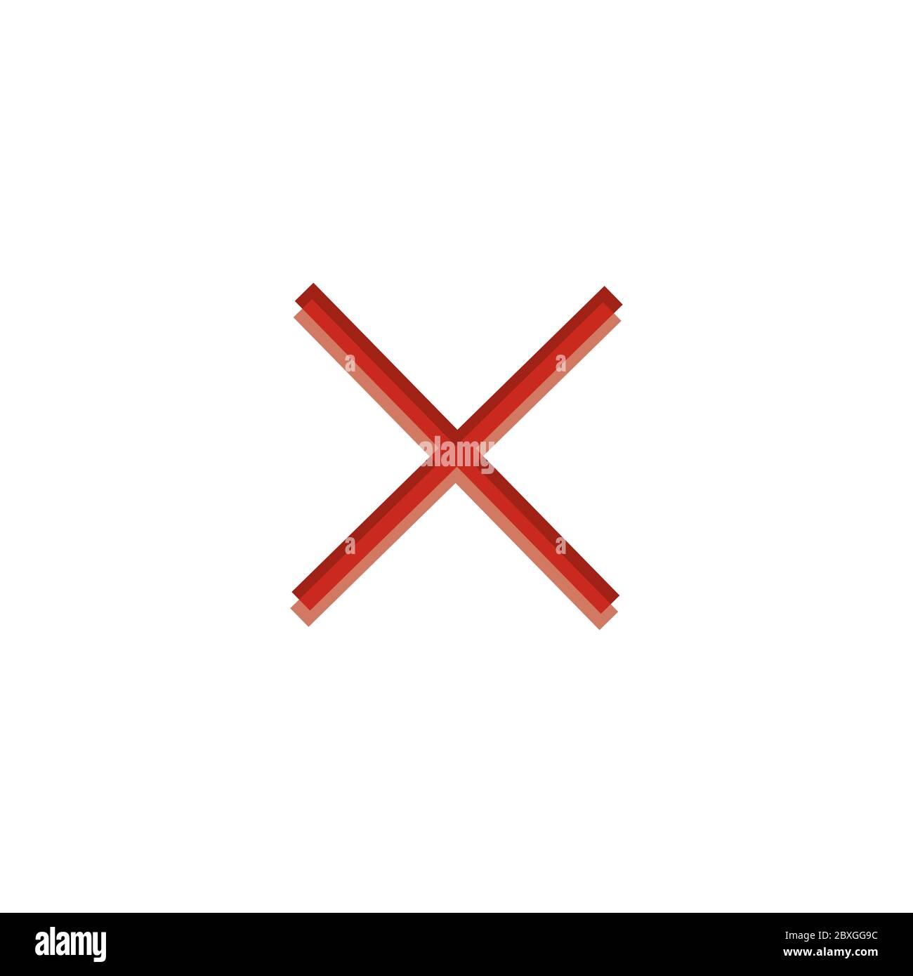 Close icon. Red x-mark. Stock vector illustration Stock Vector Image ...