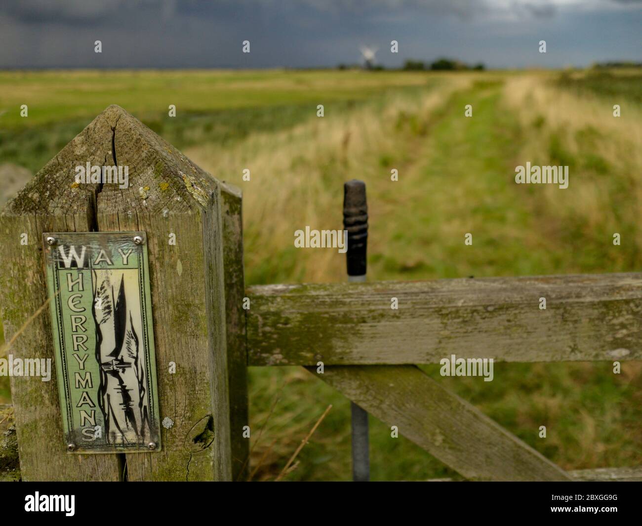 Wherryman's Way, famous hiking route along the River Yare in Norfolk ...