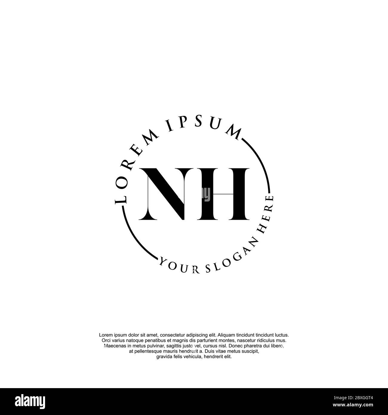 Initials nh Stock Vector Images - Alamy