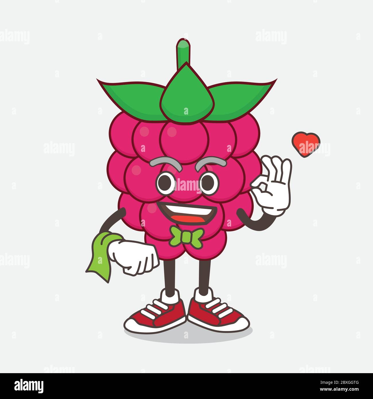 An illustration of Raspberry Fruit cartoon mascot character working as ...