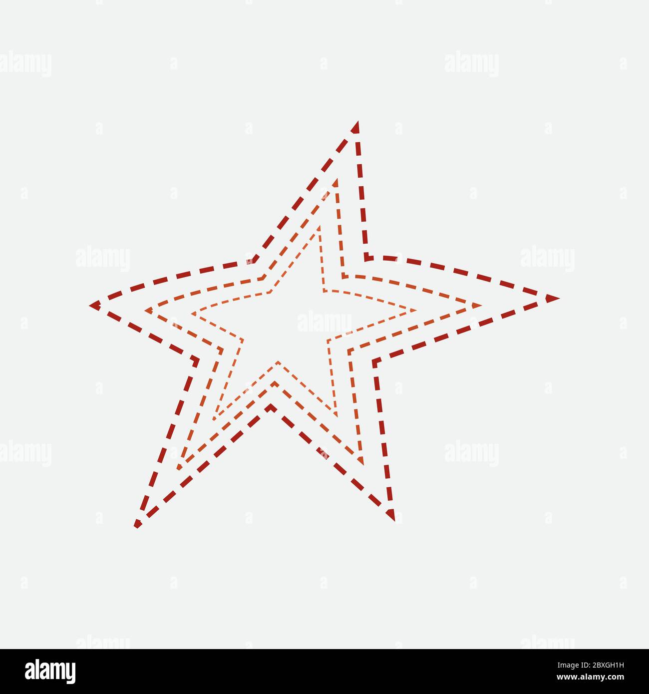 striped star line style icon design. Tree red stars in one. Stock ...