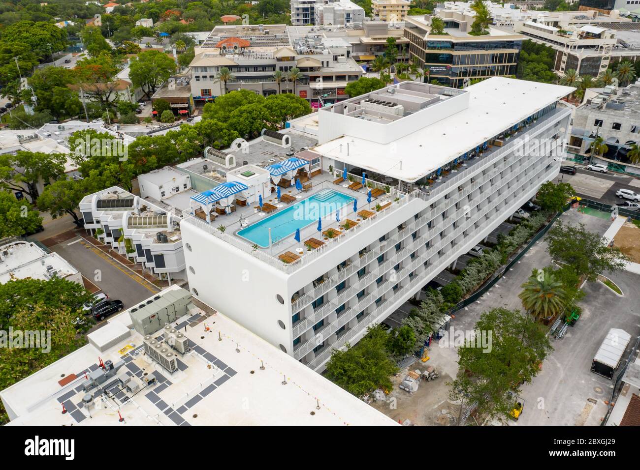 Mr C Coconut Grove Miami Hotel rooftop pool Stock Photo - Alamy