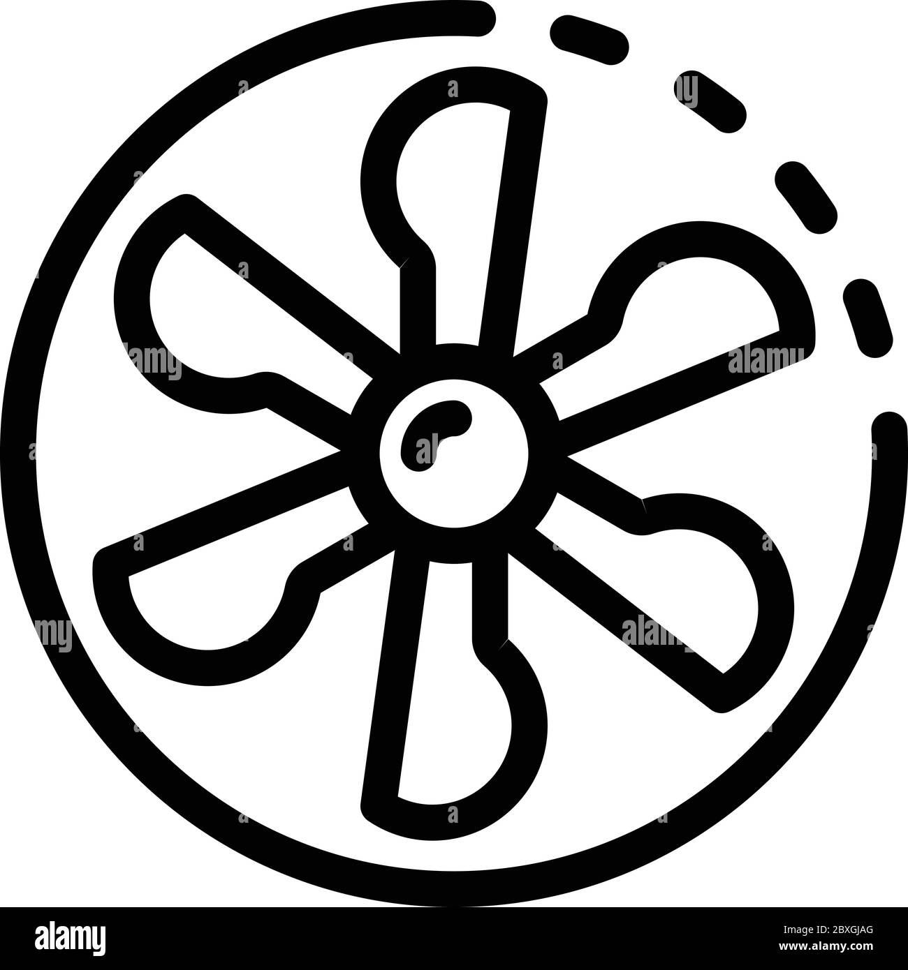 Fan blades in a circle icon, outline style Stock Vector Image & Art - Alamy