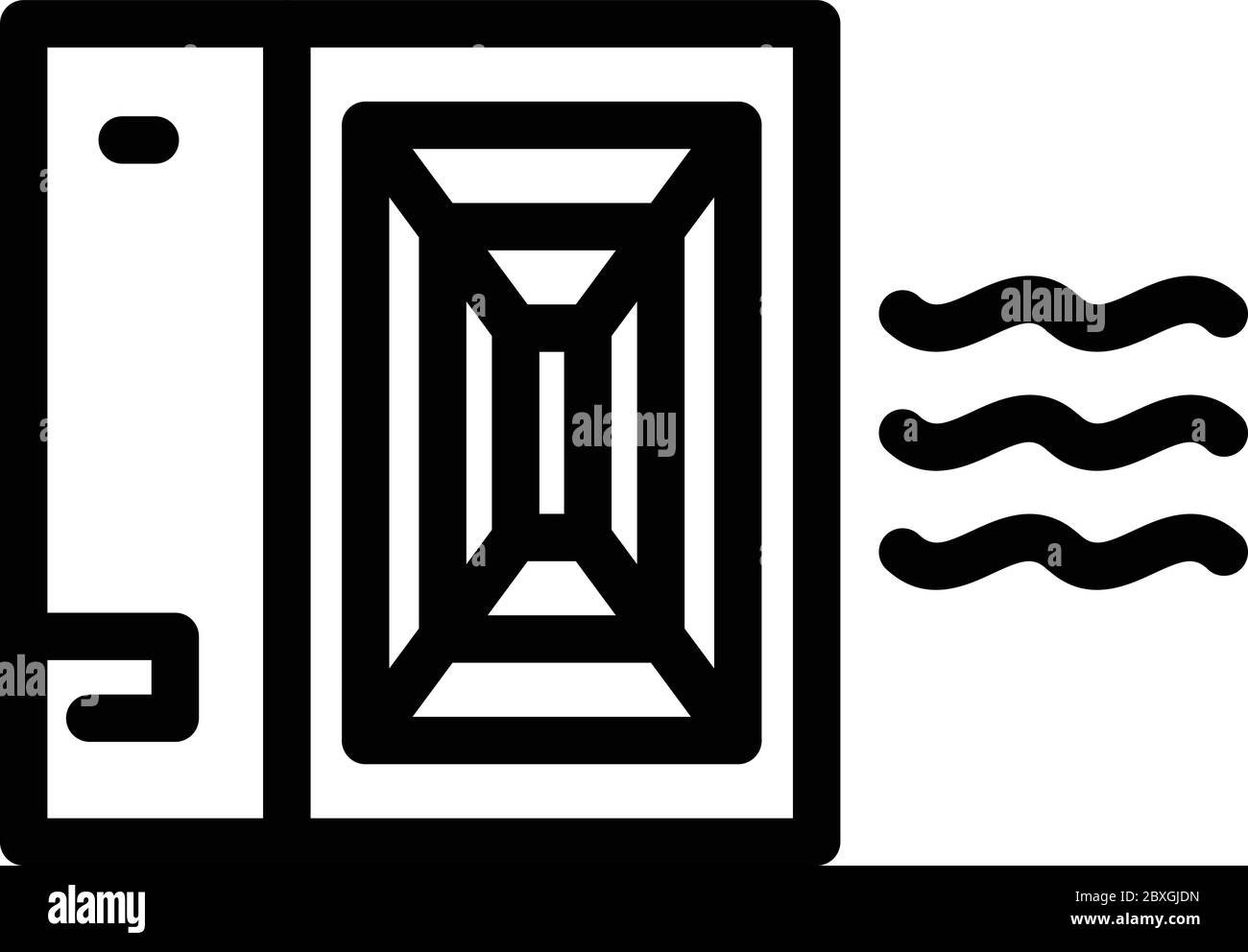 Vent air circulation icon, outline style Stock Vector Image & Art - Alamy