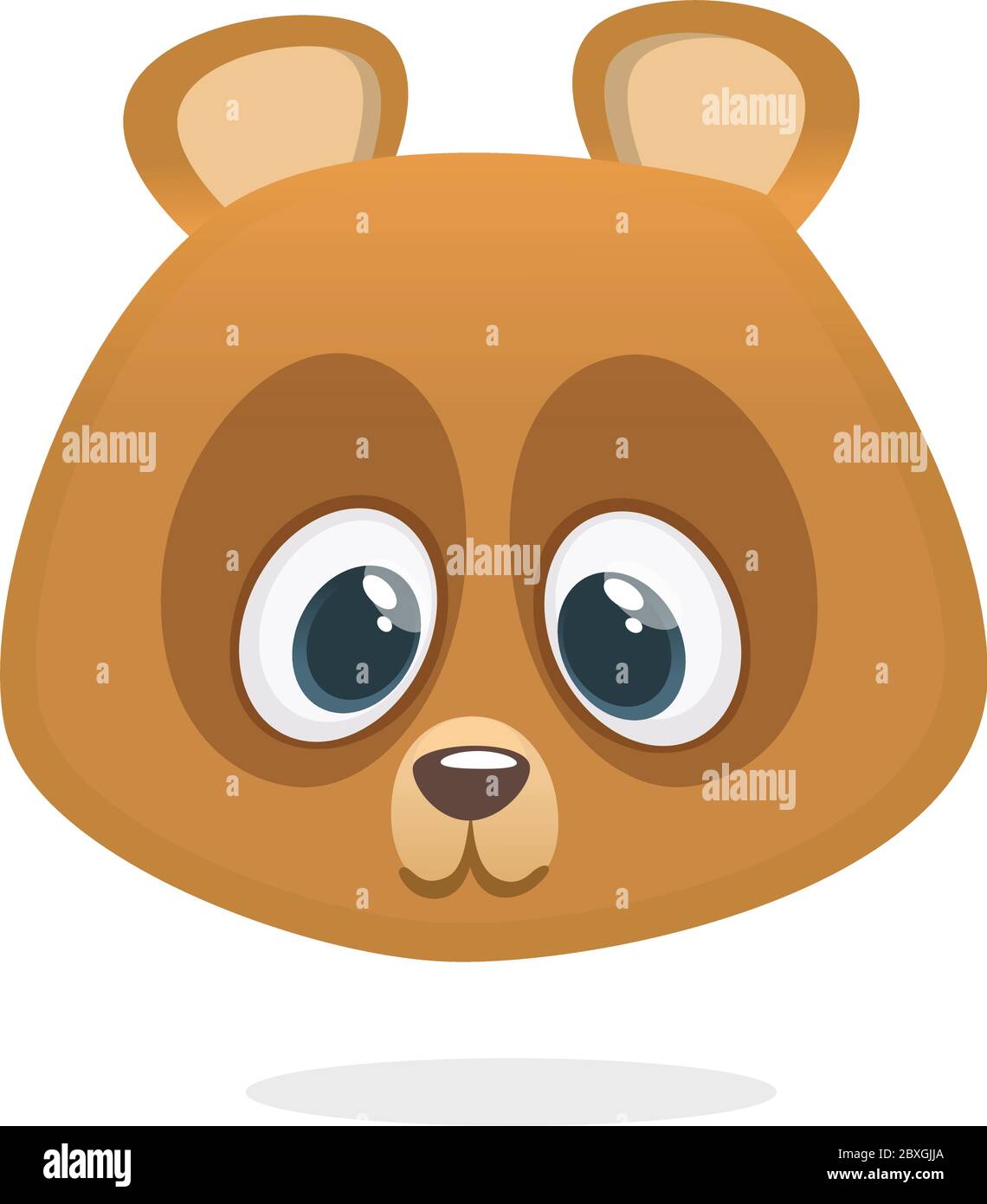 Cartoon Bear Face Smiling Happy High Resolution Stock Photography and ...