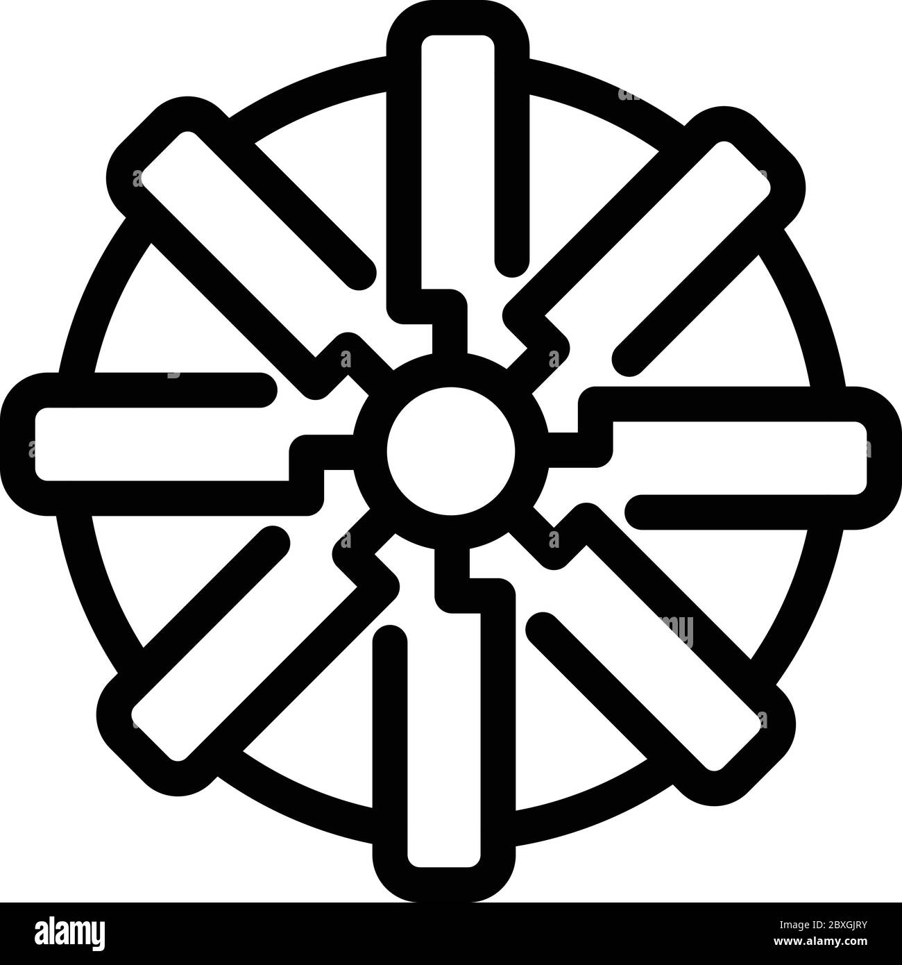 Industrial ventilation fan icon, outline style Stock Vector Image & Art ...