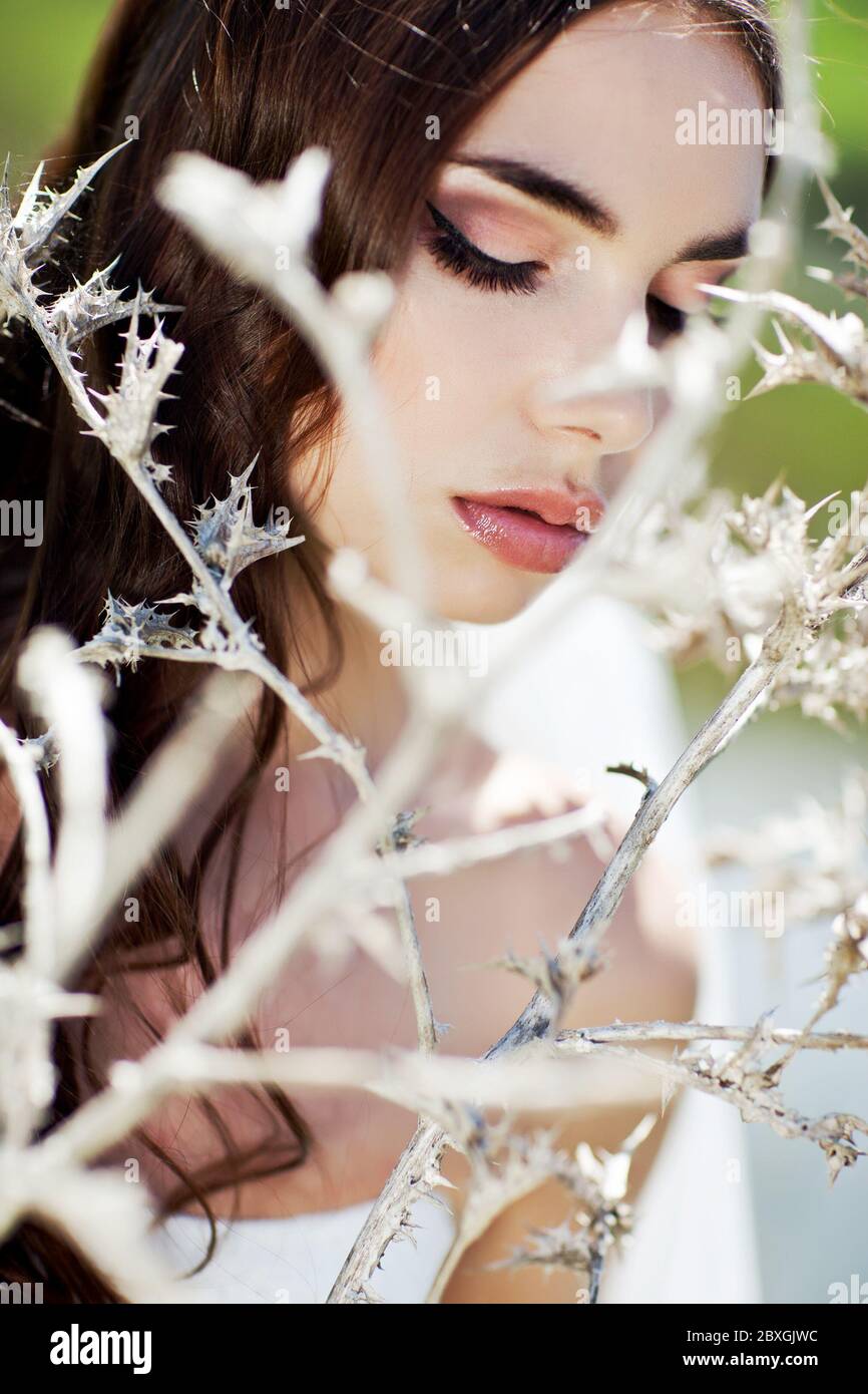Beautiful bride on the nature. High quality photo Stock Photo - Alamy