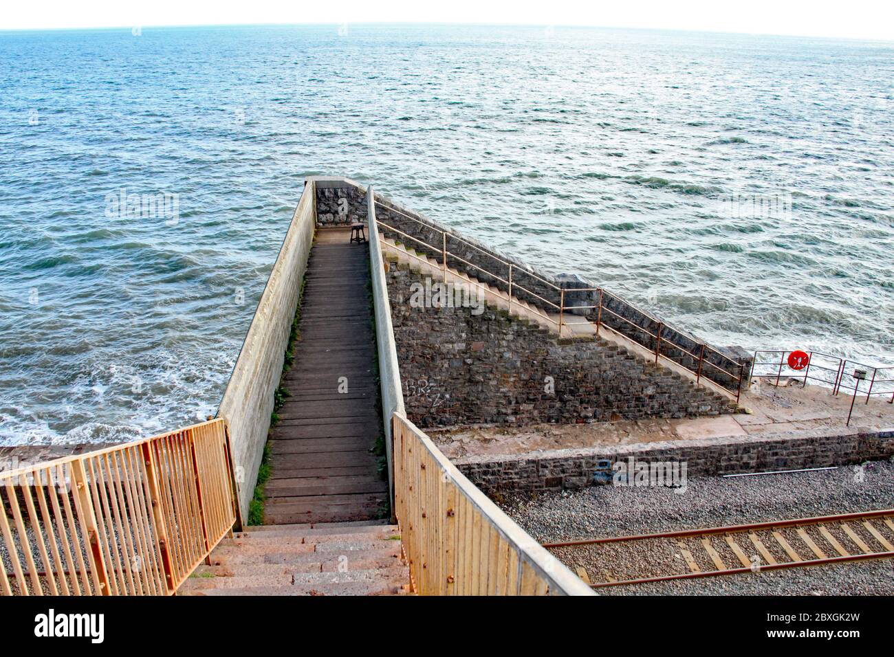 A bridge on the West Coast mainline station at Dawlish in Devon taken ...