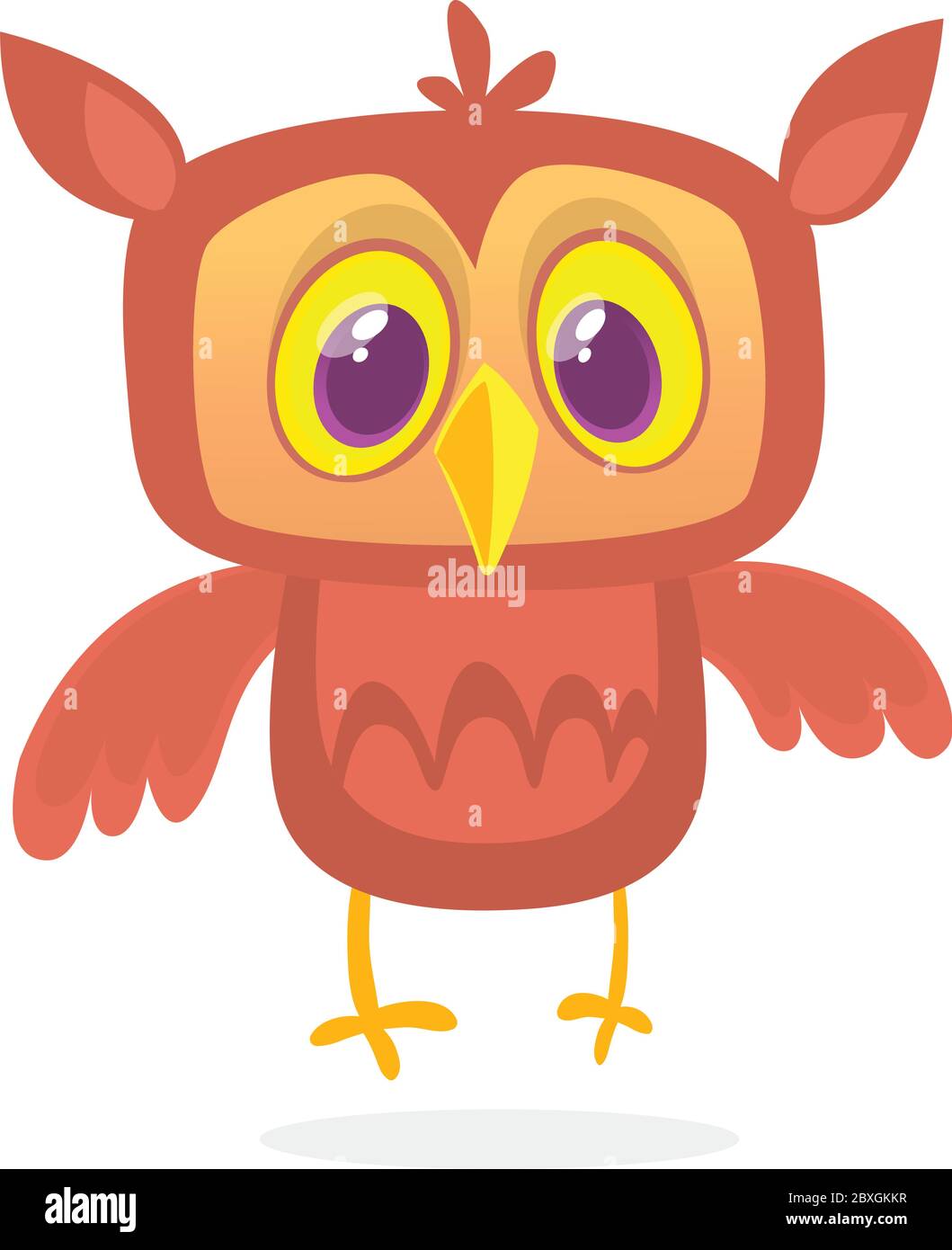Happy cartoon owl. Vector character isolated Stock Vector Image & Art ...