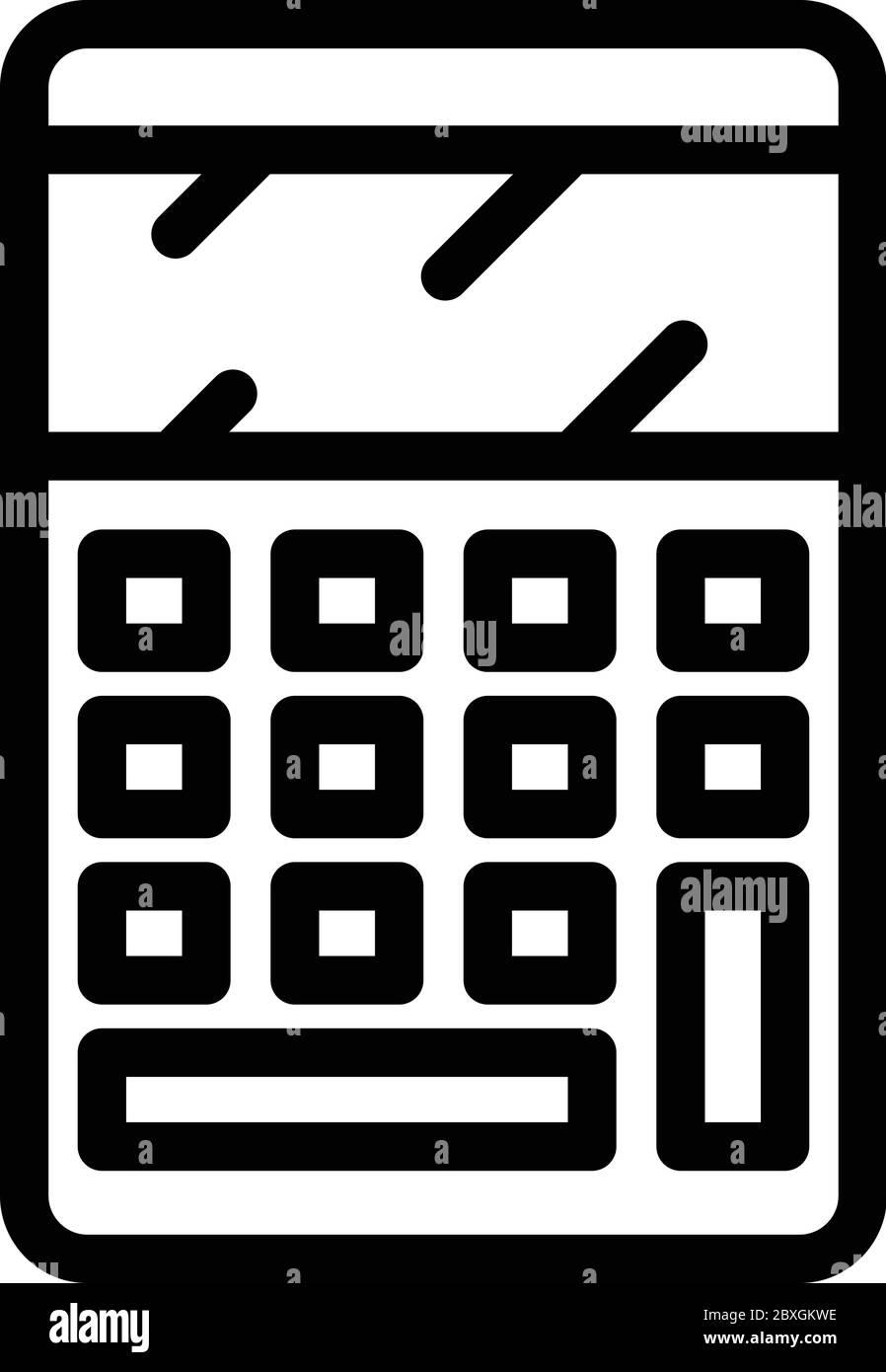 Mathematical calculator icon, outline style Stock Vector Image & Art ...