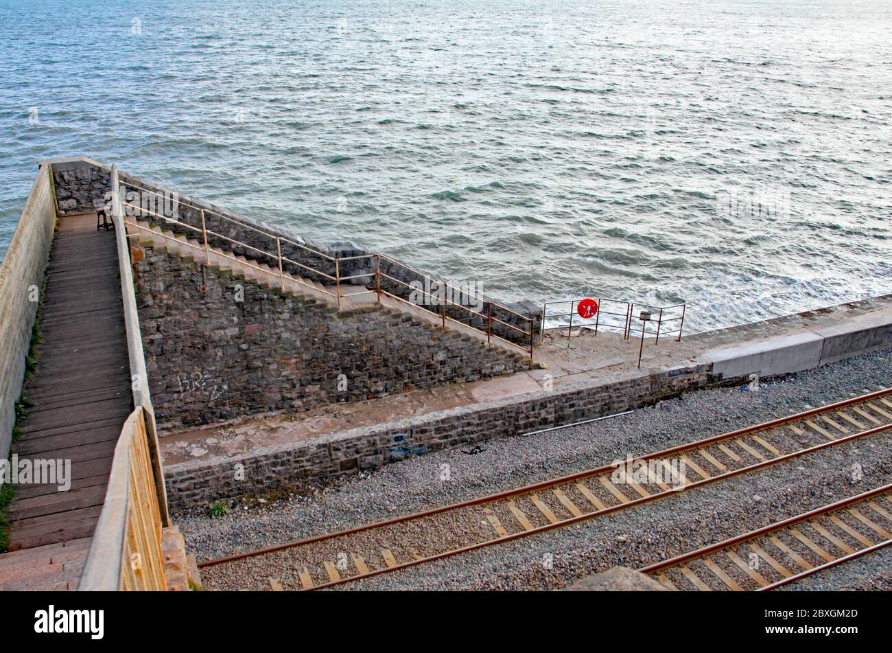 A bridge on the West Coast mainline station at Dawlish in Devon taken ...