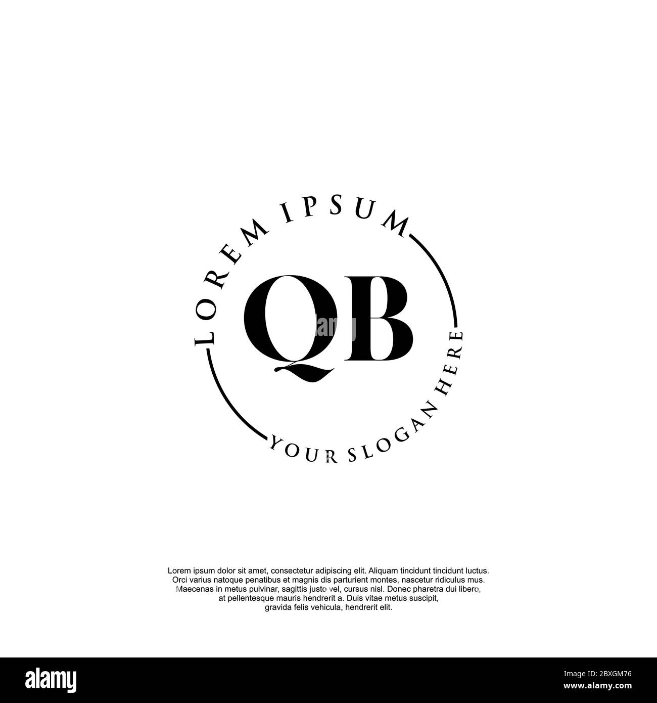 Qb initials logo hi-res stock photography and images - Alamy
