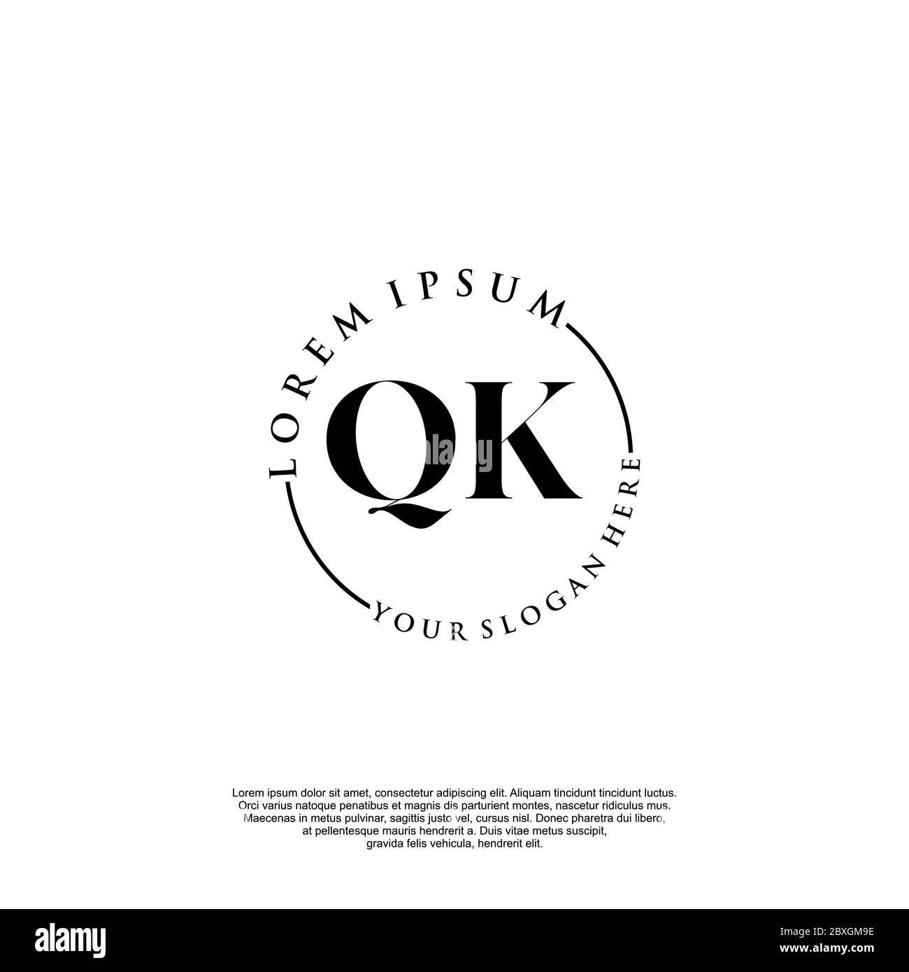 Qk logo vector vectors Stock Vector Images - Alamy