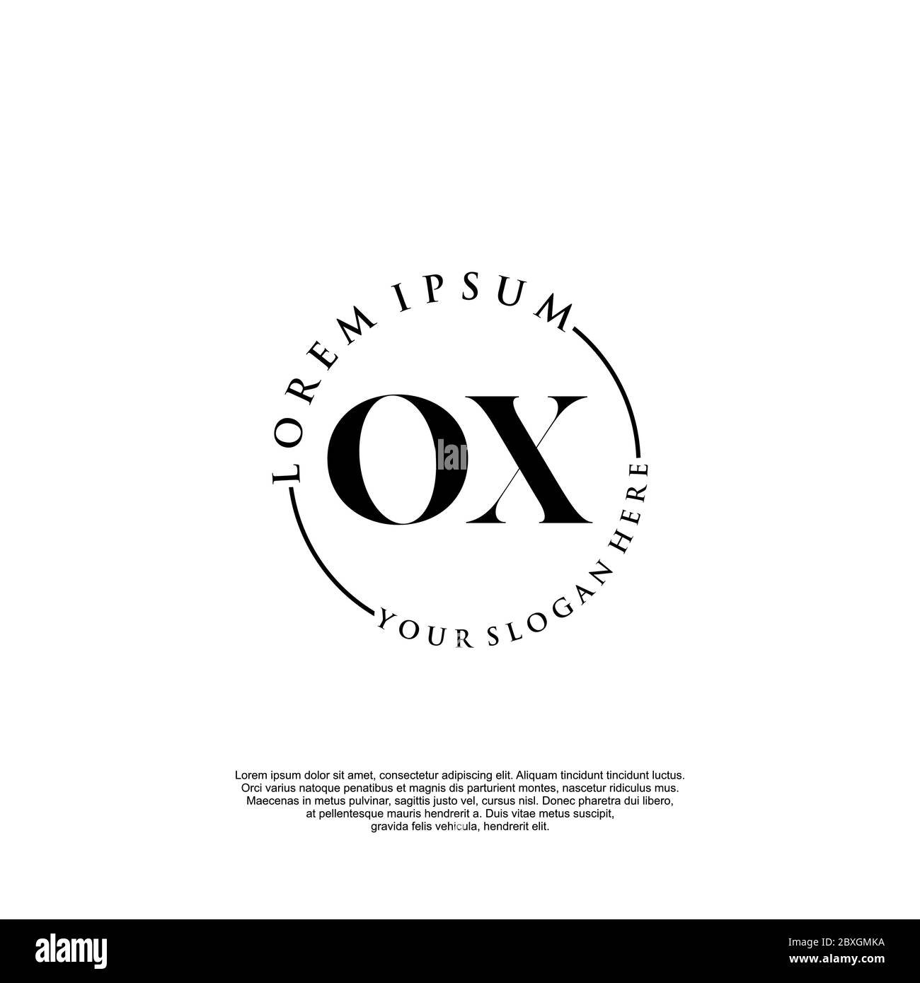 Ox initials logo hi-res stock photography and images - Alamy
