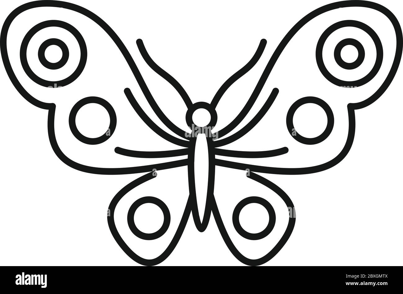 Abstract butterfly icon. Outline abstract butterfly vector icon for web ...