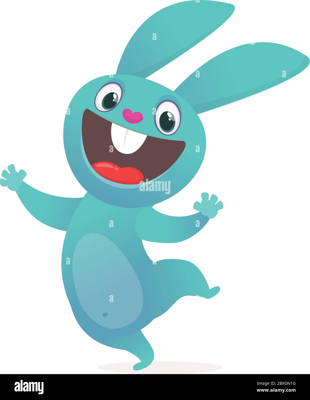 Cartoon cute rabbit. Woodland animals. Vector illustration Stock Vector ...