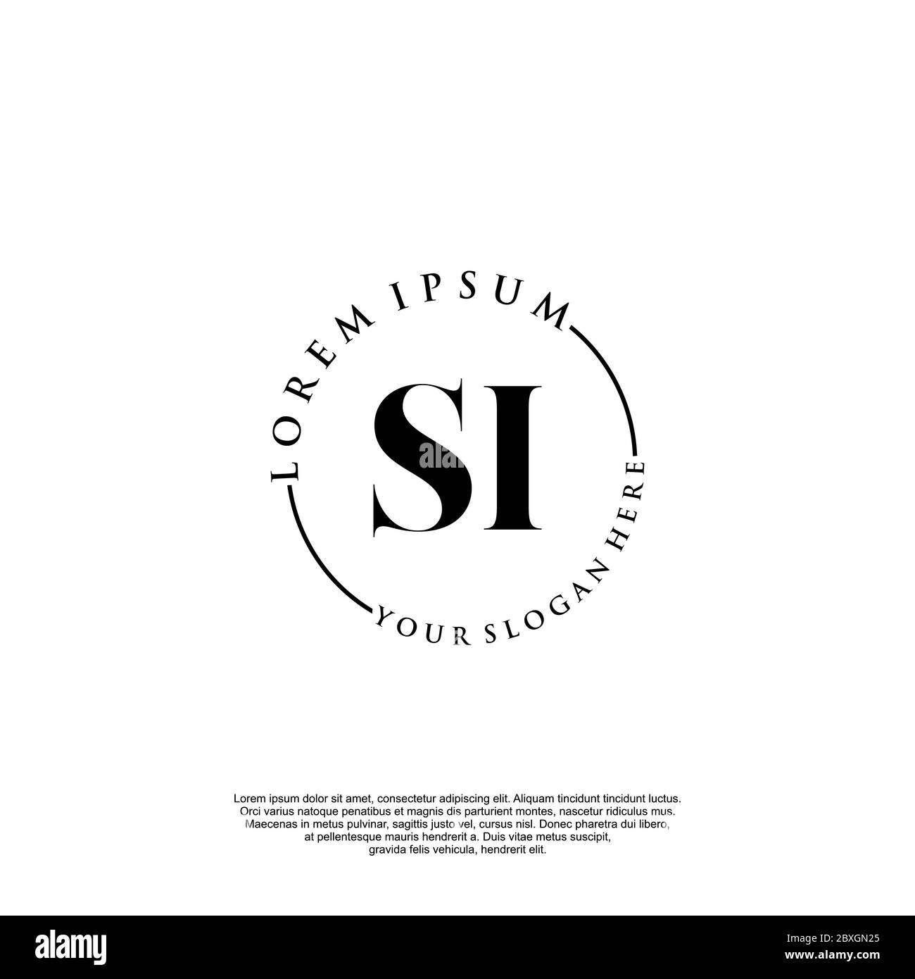 Letter si logo Stock Vector Images - Alamy