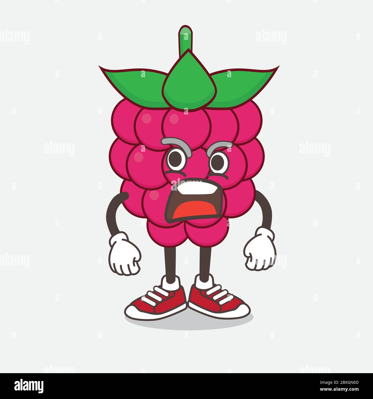 Cartoon Raspberry With Face
