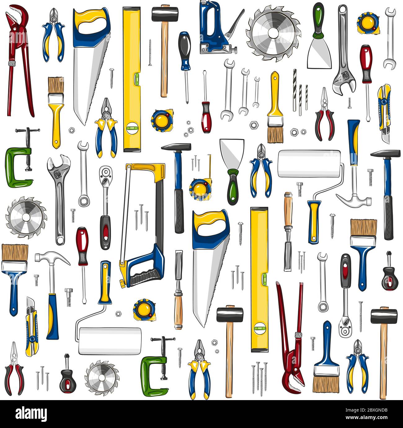 Repair tools seamless, pattern in sketch style Stock Vector Image & Art ...