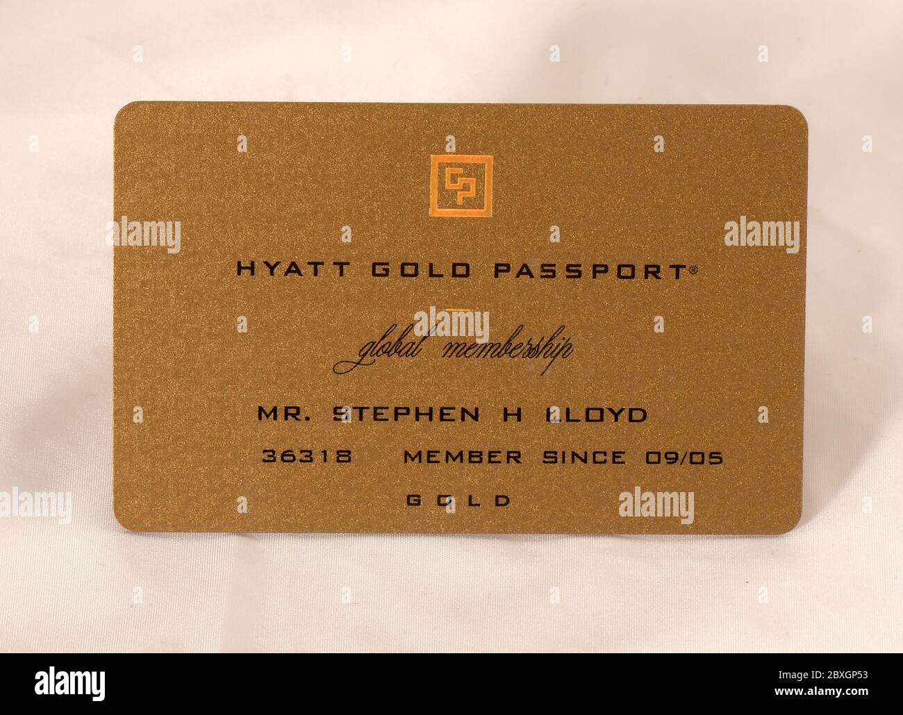 Hyatt hotel loyalty card gold passport top tier Stock Photo - Alamy