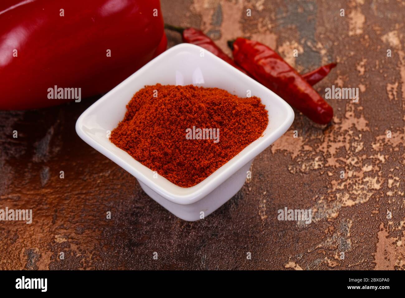 Sweet Paprika powder in the bowl Stock Photo - Alamy
