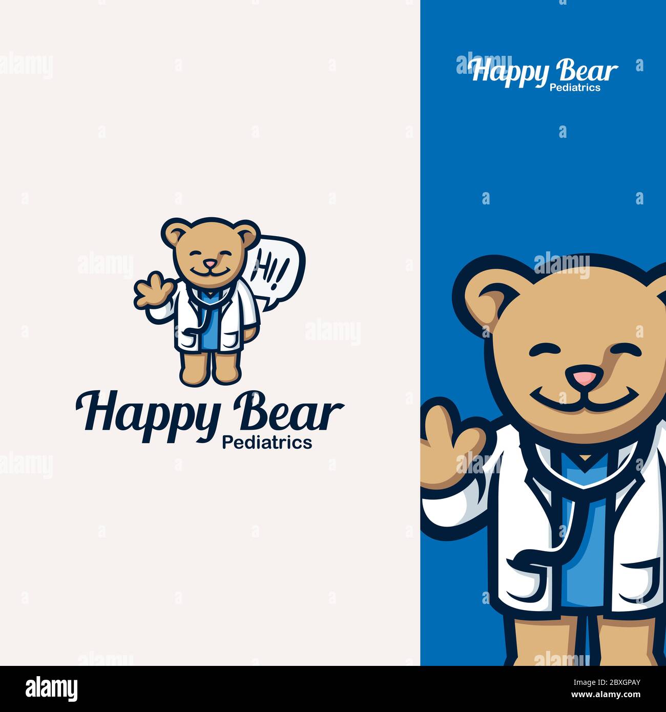 Happy pediatrician Stock Vector Images - Alamy