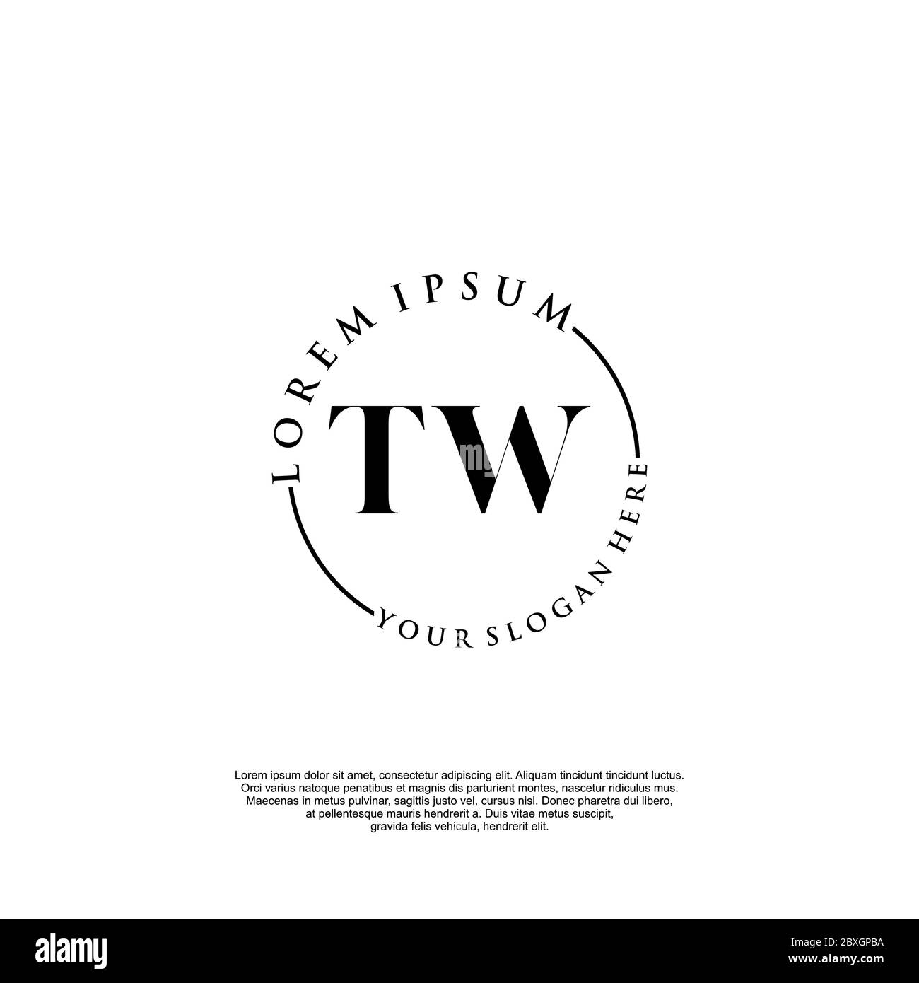 Tw letter Stock Vector Images - Alamy