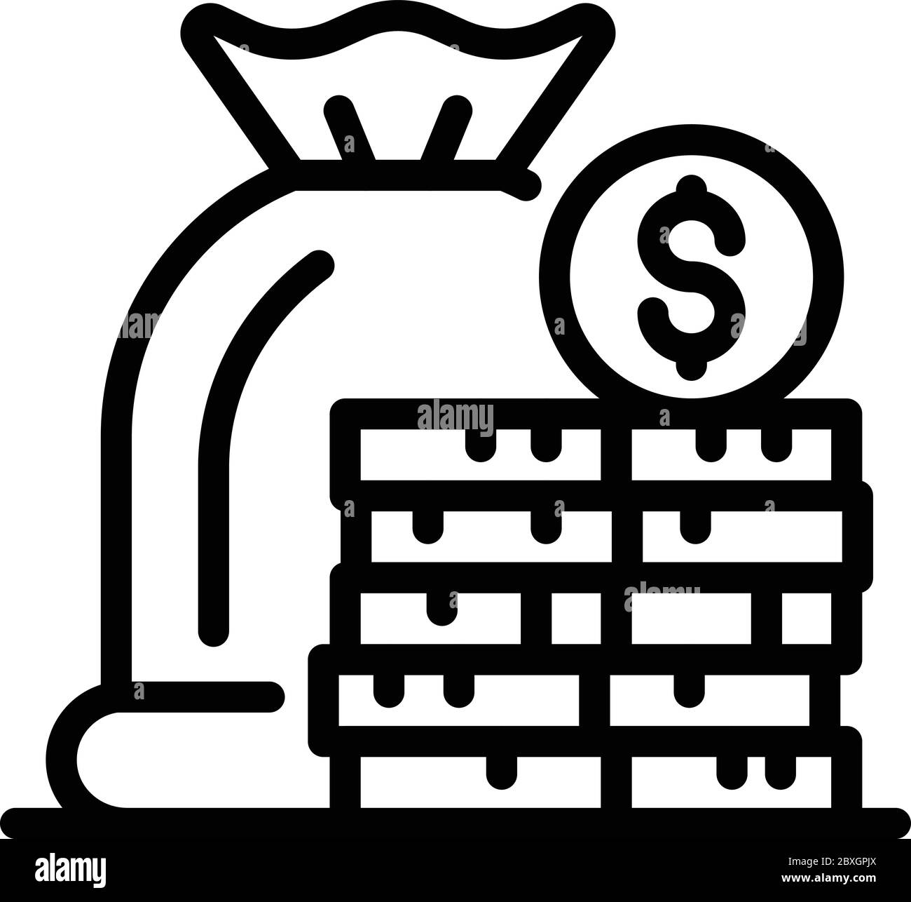 Deposit money icon, outline style Stock Vector Image & Art - Alamy