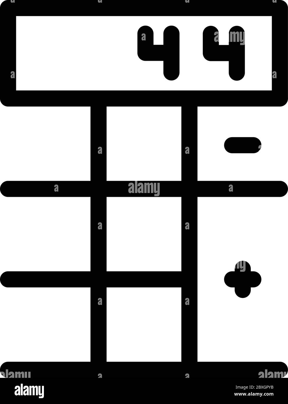 Numbers on calculator icon, outline style Stock Vector Image & Art - Alamy