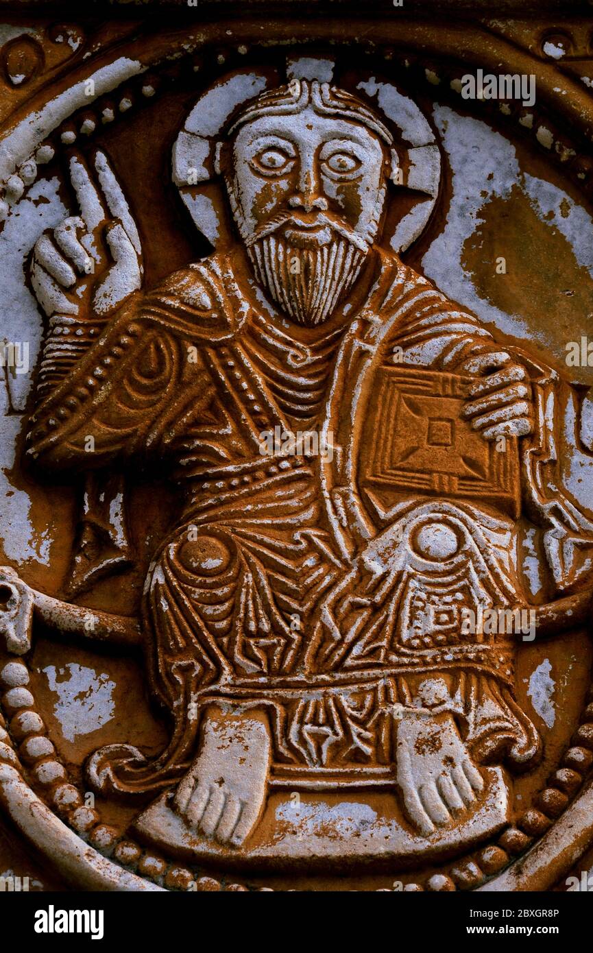 Jesus christ king sculpture near church hi-res stock photography and ...