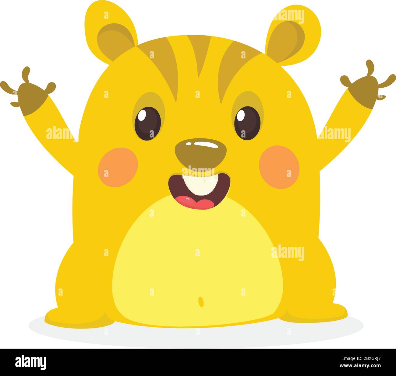 Happy cartoon hamster. Vector illustration isolated Stock Vector Image ...