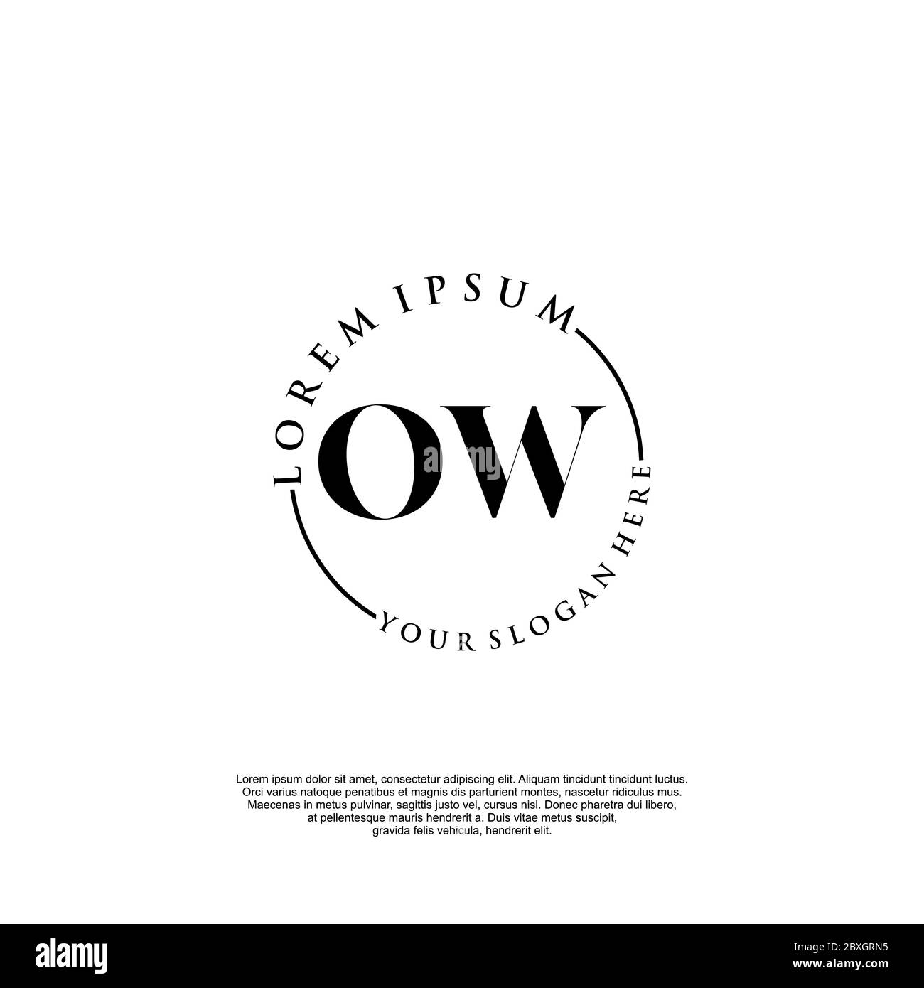 Letter ow vector vectors hi-res stock photography and images - Alamy