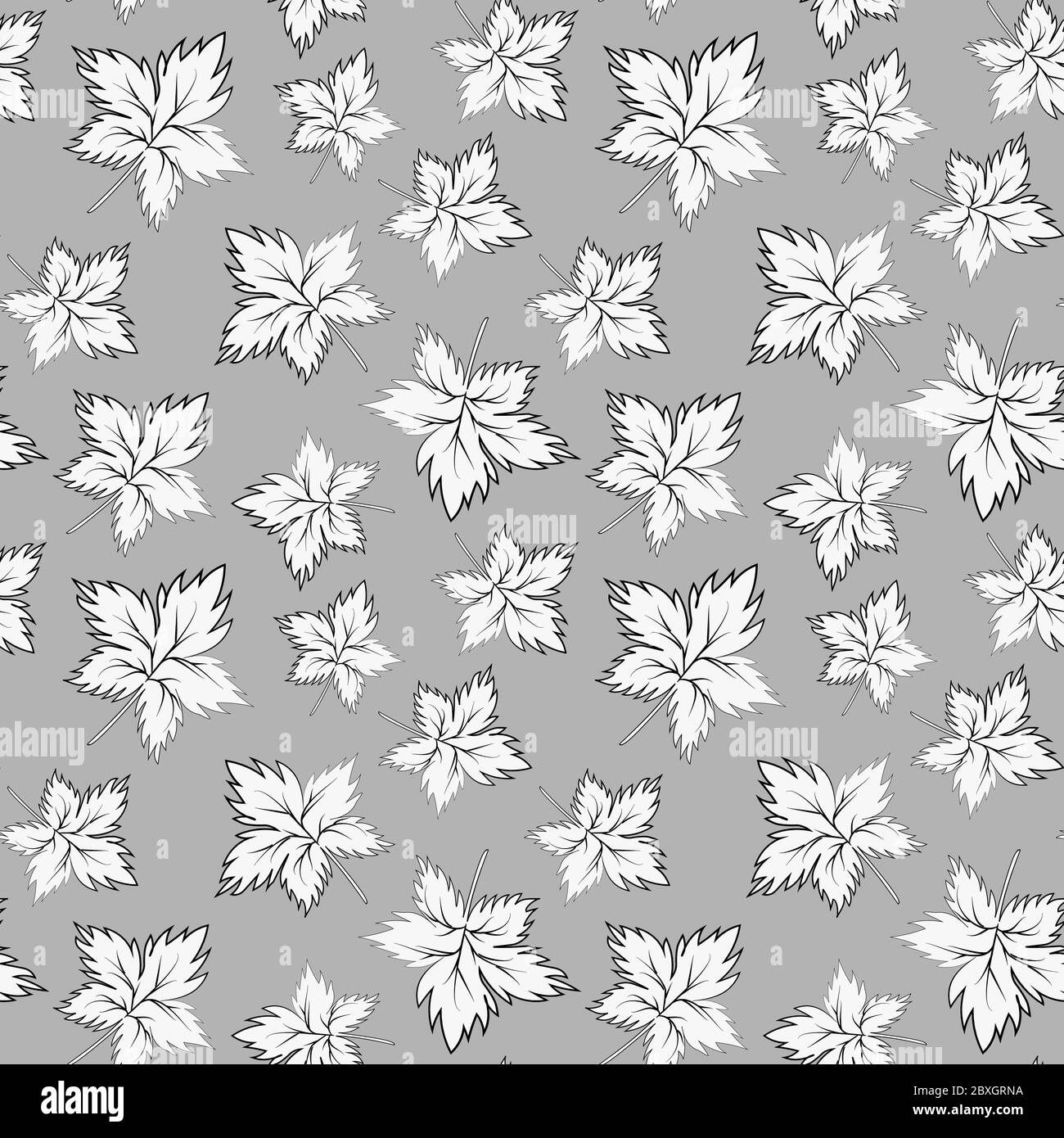 Seamless texture, square, pattern - autumn waltz. Falling leaves of ...