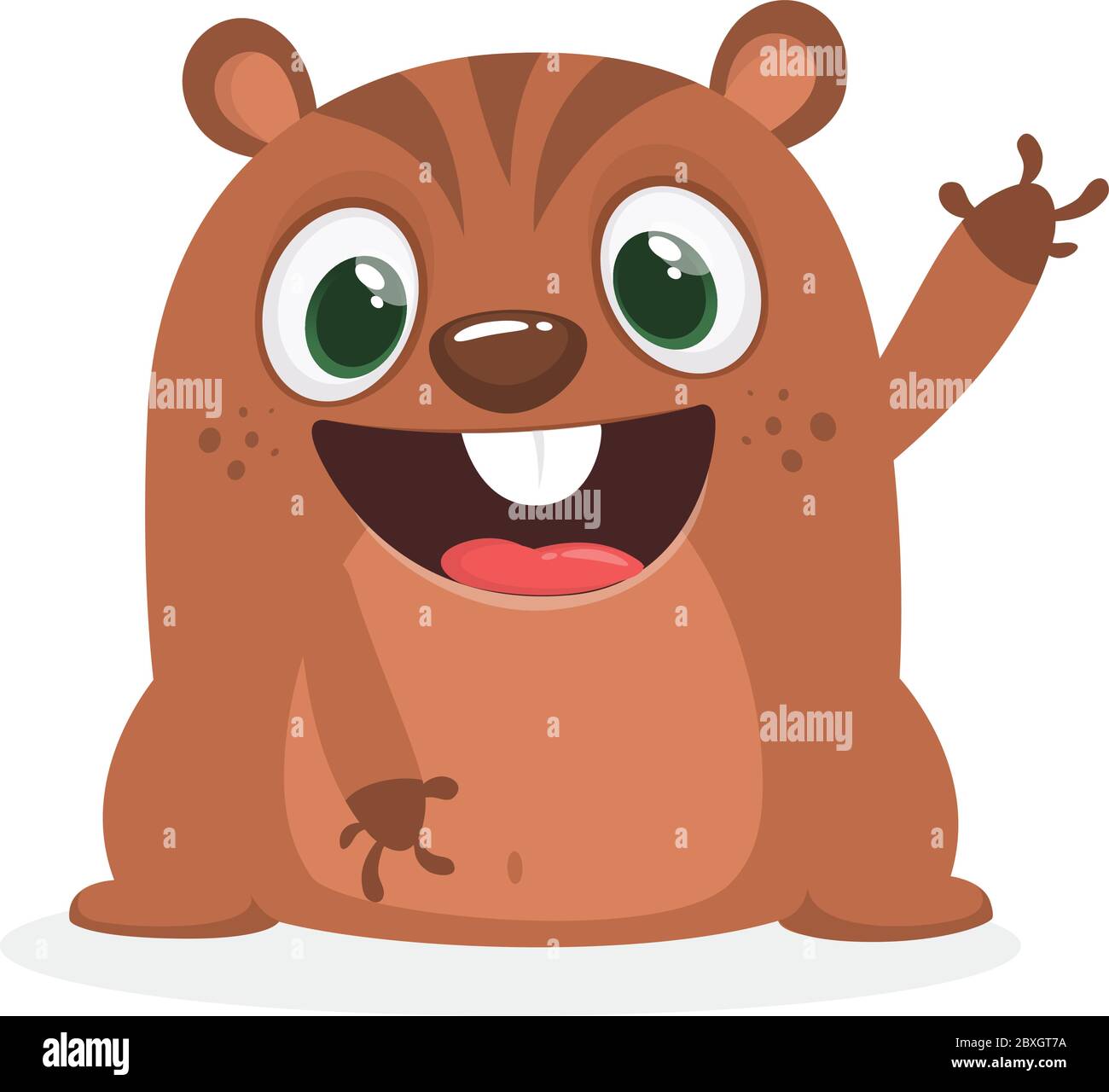 Cartoon marmot icon. Vector illustration of groundhog or chipmunk ...
