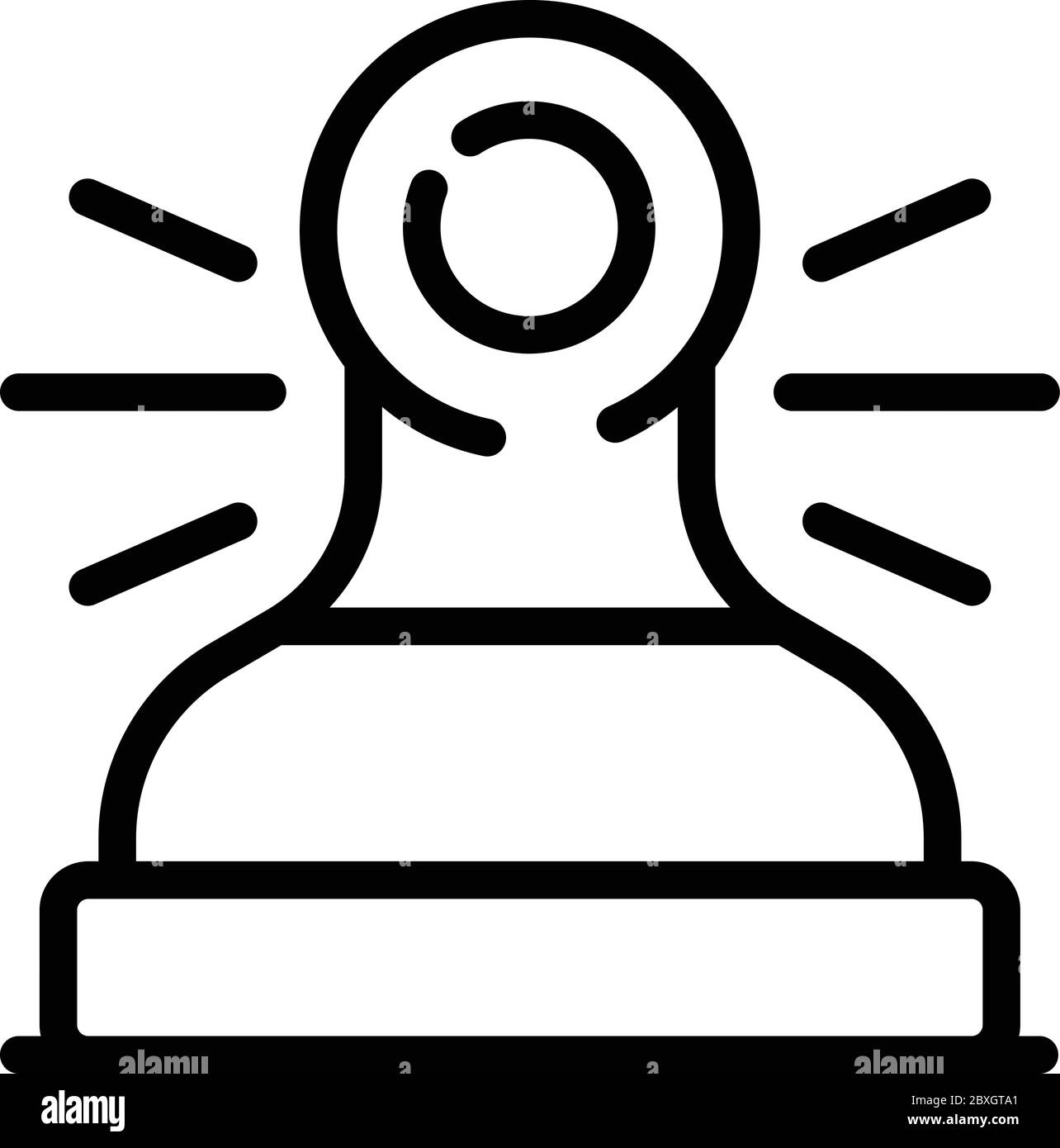 Alert bell icon, outline style Stock Vector Image & Art - Alamy