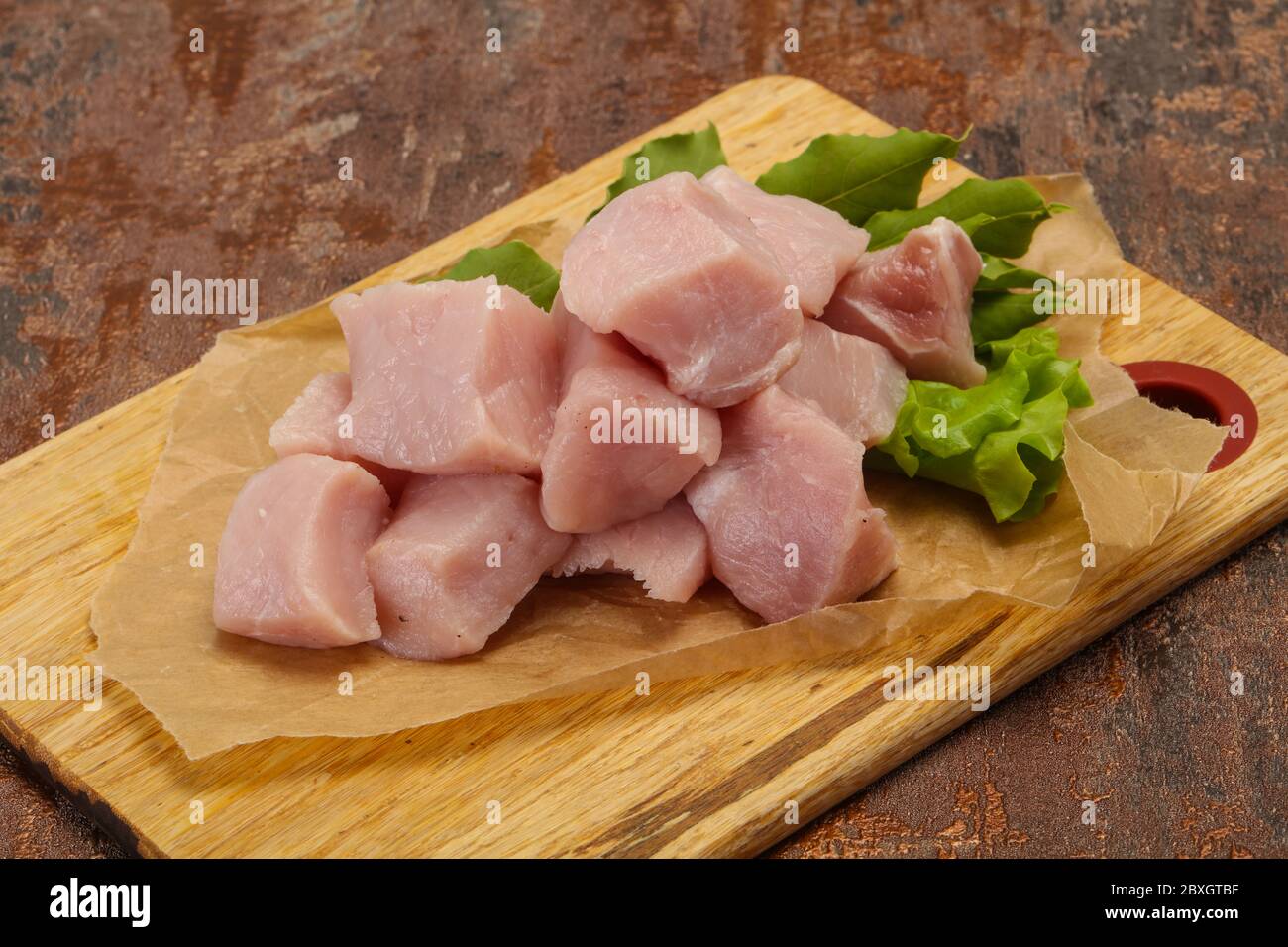 Raw fresh pork meat cube ready for cooking Stock Photo - Alamy