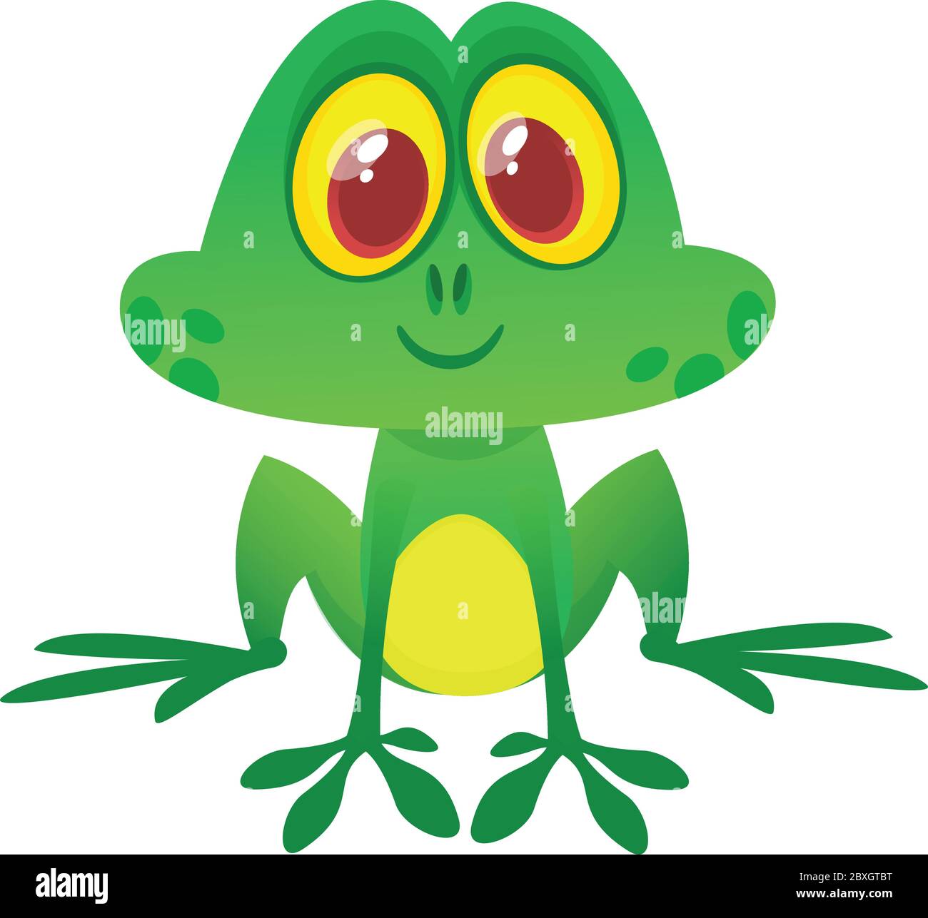 Funny Frog Cartoon Character. Vector illustration Stock Vector Image ...