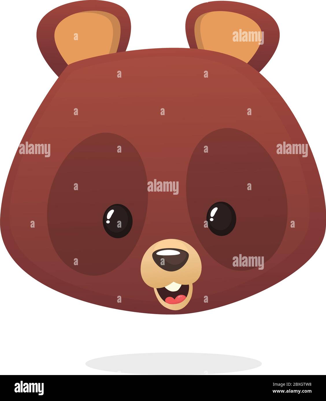 Cartoon bear head design over white background vector illustration ...