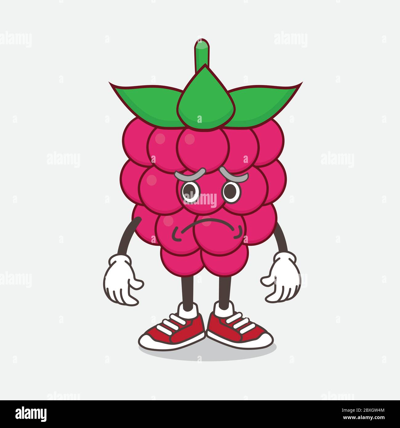 An illustration of Raspberry Fruit cartoon mascot character having an ...