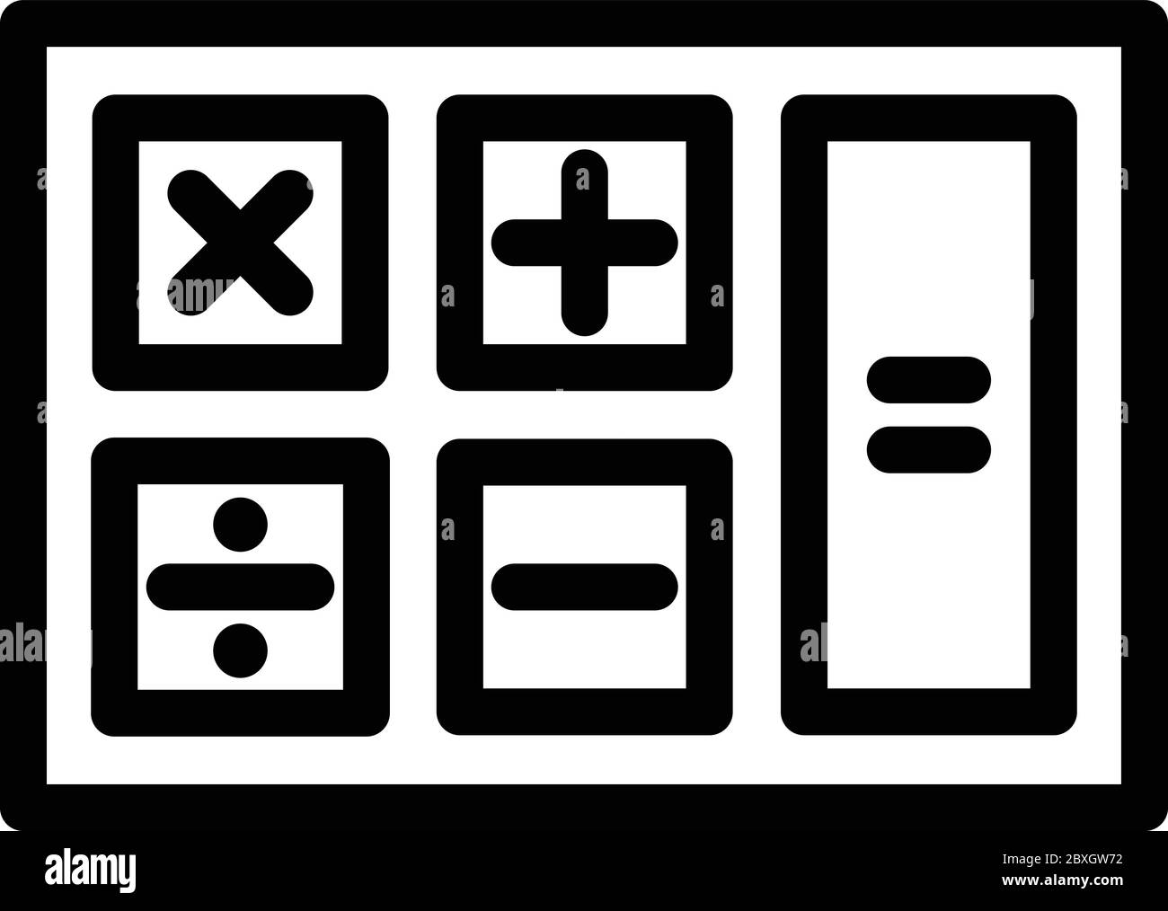 Math calculator icon, outline style Stock Vector Image & Art - Alamy