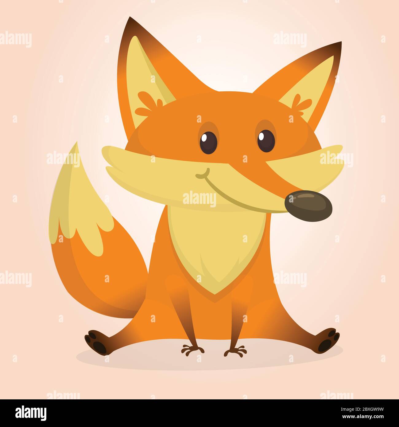 Cute baby fox. Vector illustration isolated Stock Vector Image & Art ...