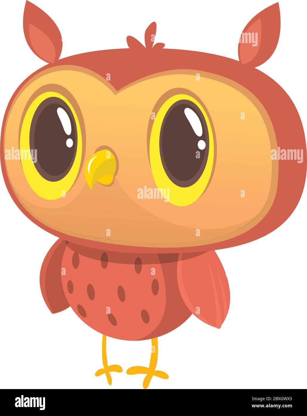 Happy cartoon owl. Vector character Stock Vector Image & Art - Alamy