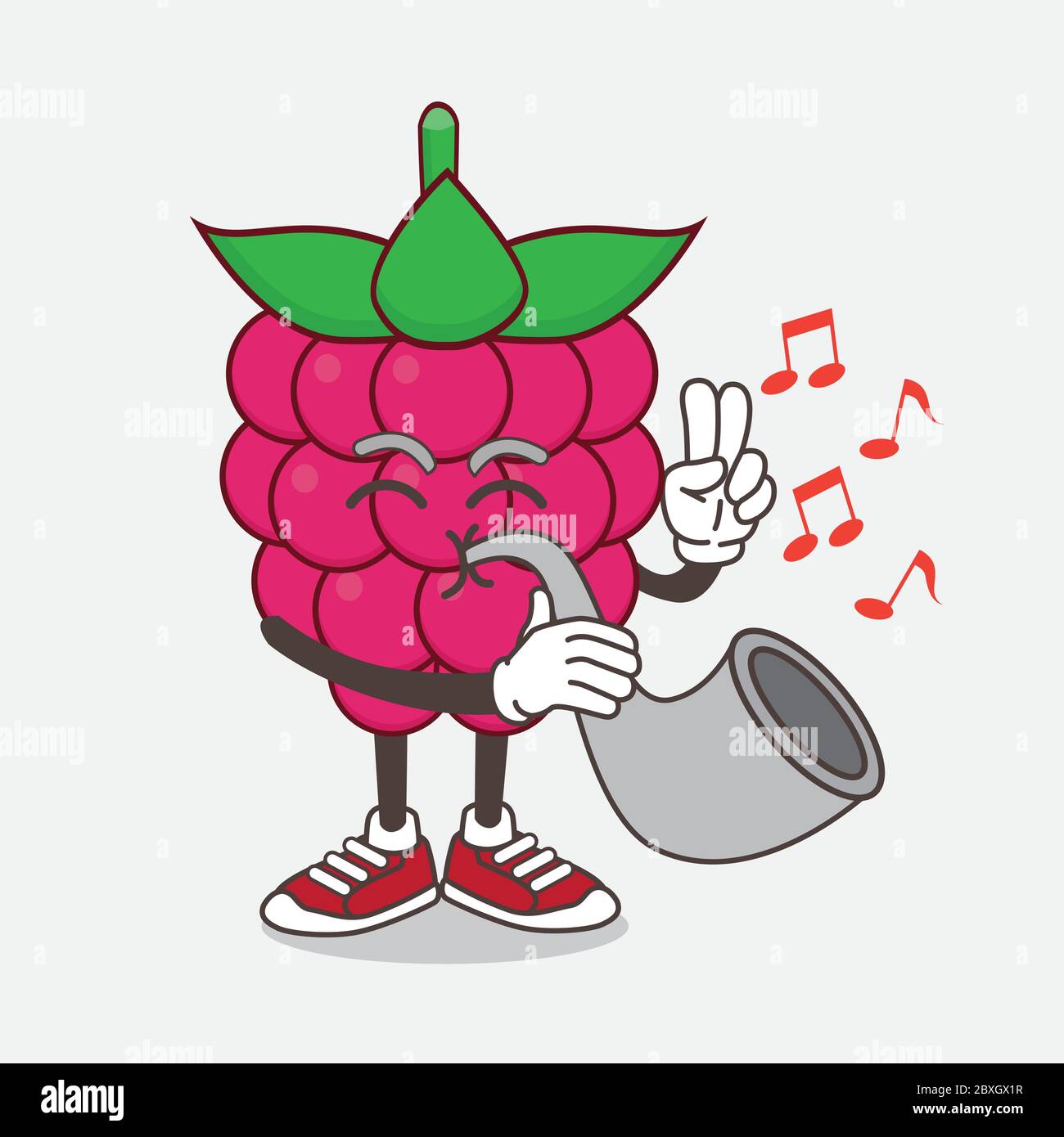 An illustration of Raspberry Fruit cartoon mascot character as ...