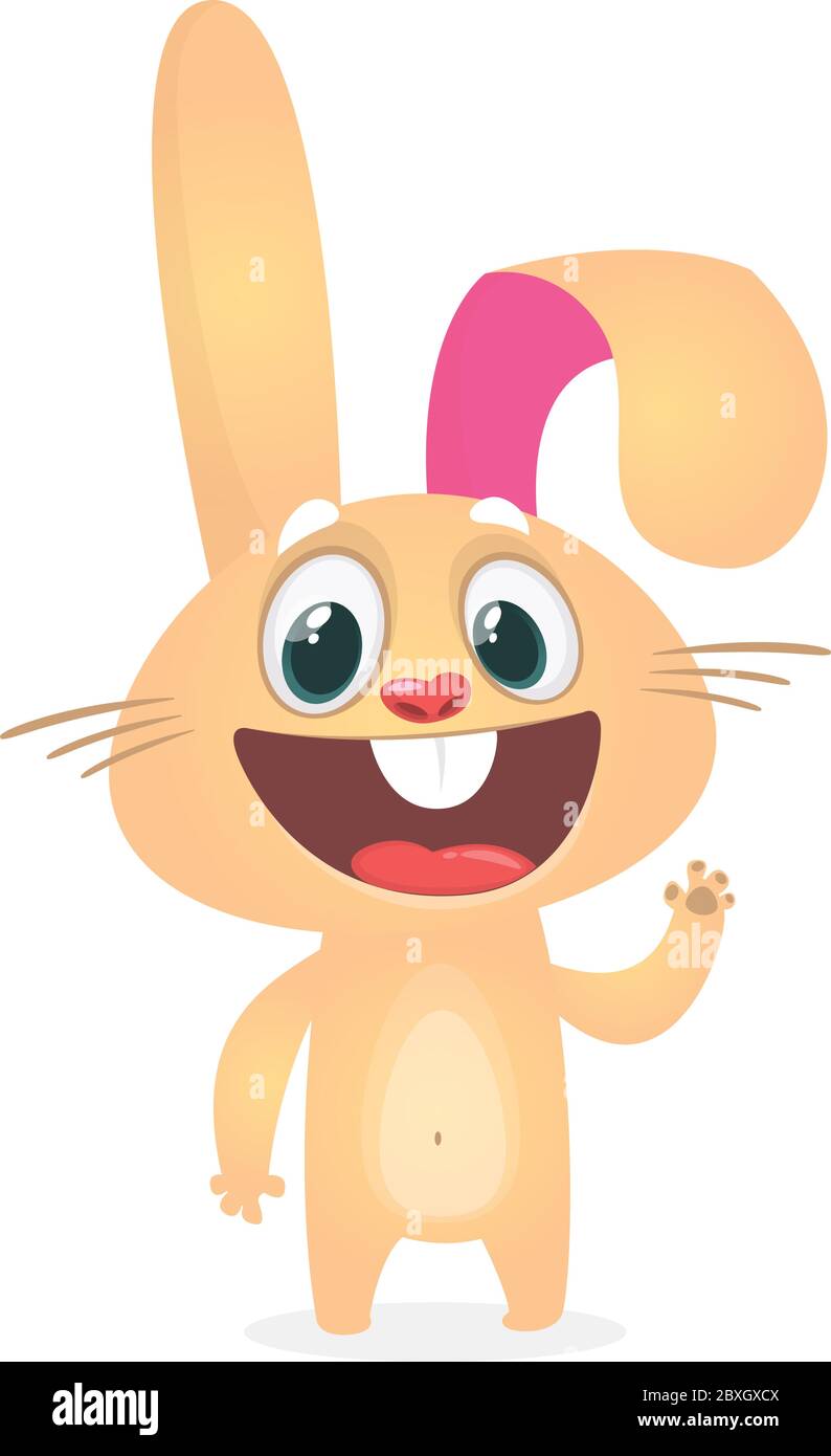 Cartoon Rabbit Character. Vector illustration. Easter. Isolated on ...