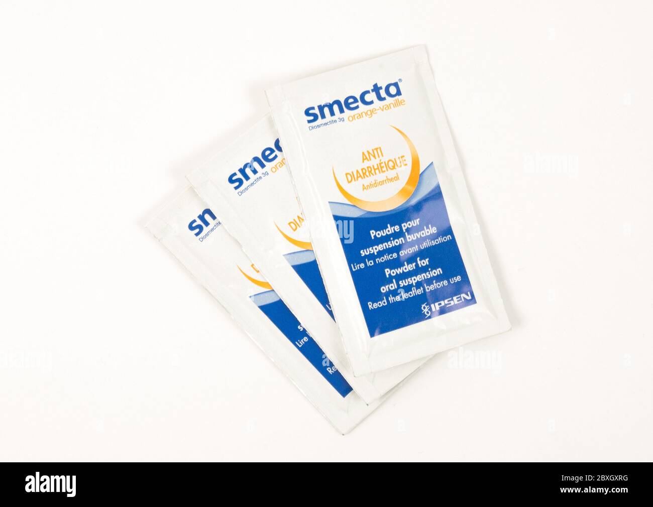 TBILISI, GEORGIA- April 18, 2020: Smecta the anti diarrheal medicine ...