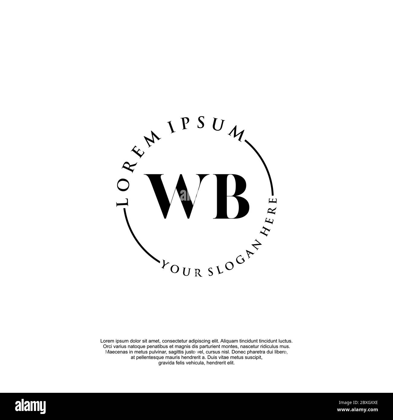 Logo initial wb hi-res stock photography and images - Alamy