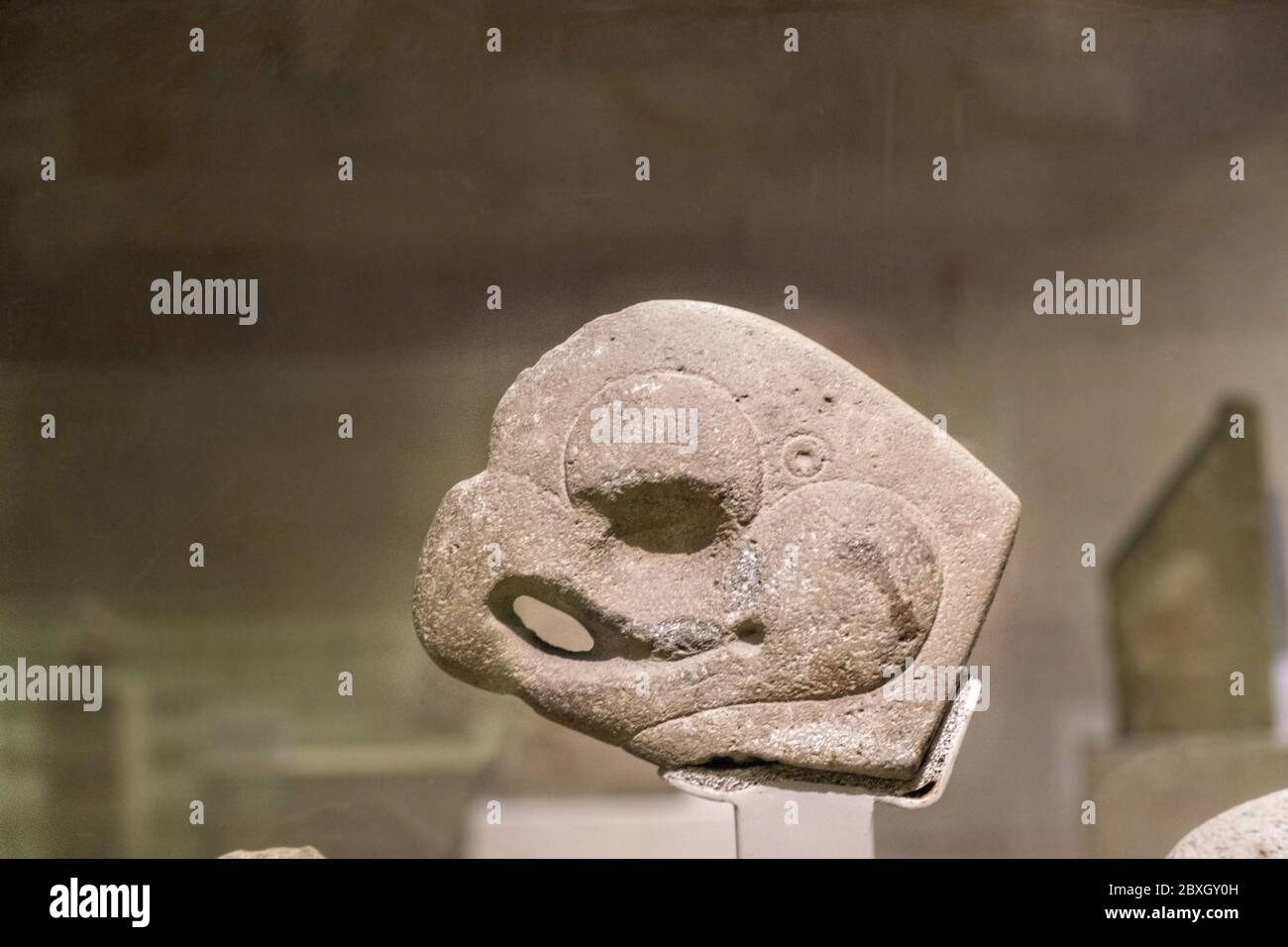 Stone sculptures from prehispanic Mesoamerican cultures on display at ...