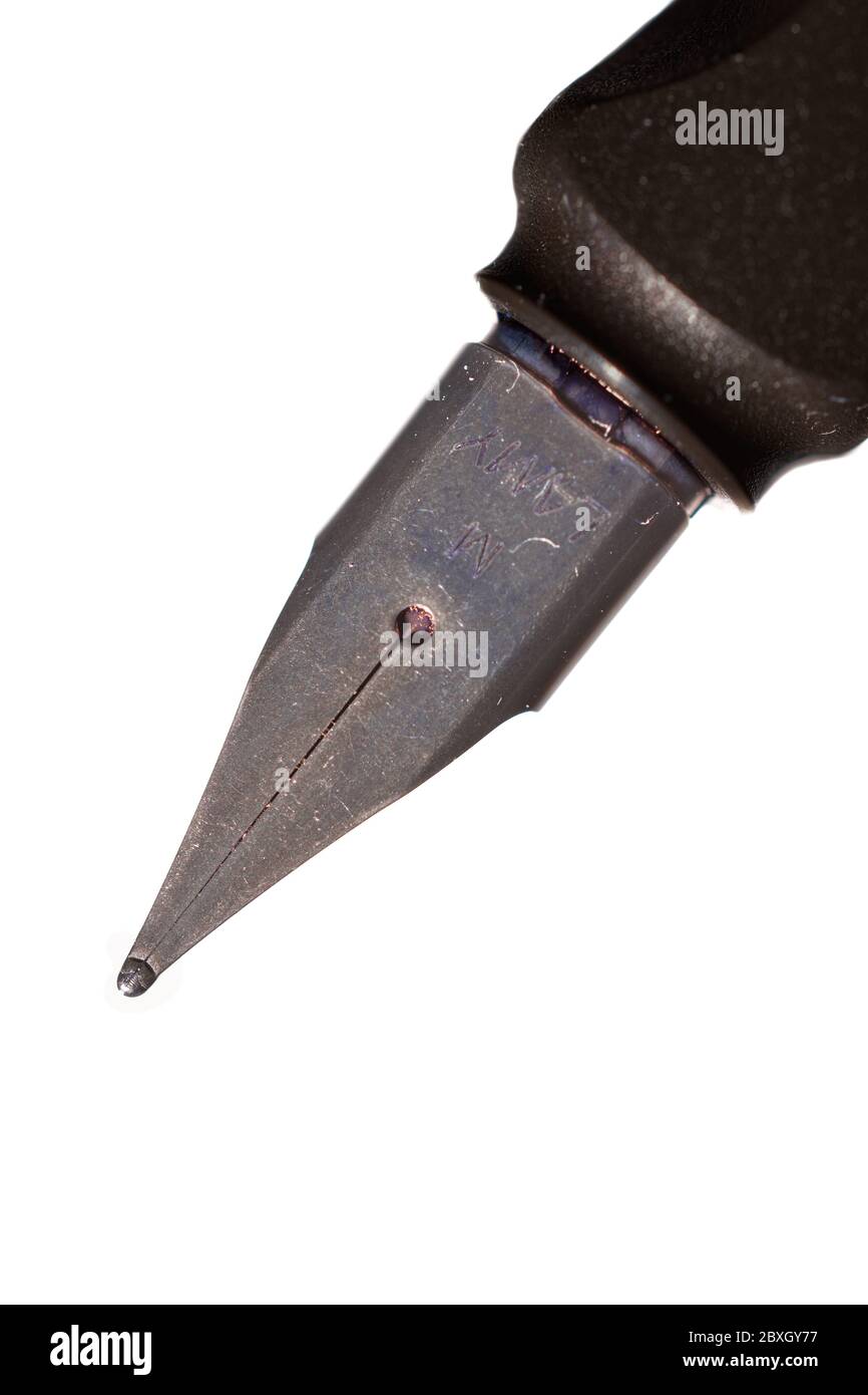 Old-fashioned nib of a fountain pen for handwriting Stock Photo - Alamy