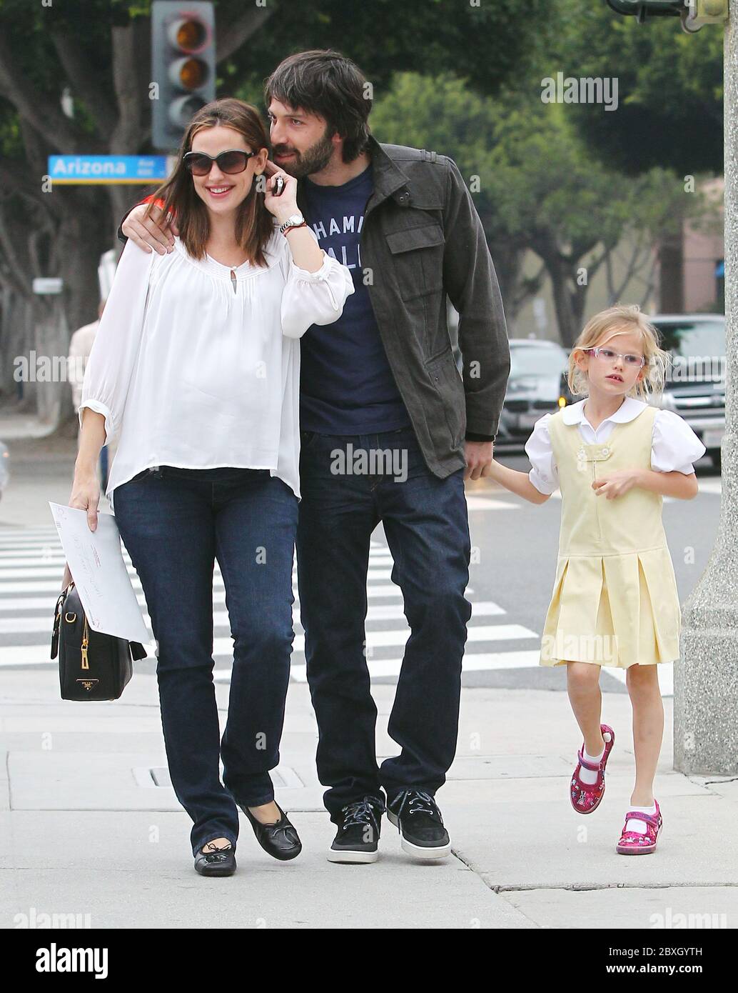 Ben Affleck, Jennifer Garner with their daughter Violet Affleck visit ...
