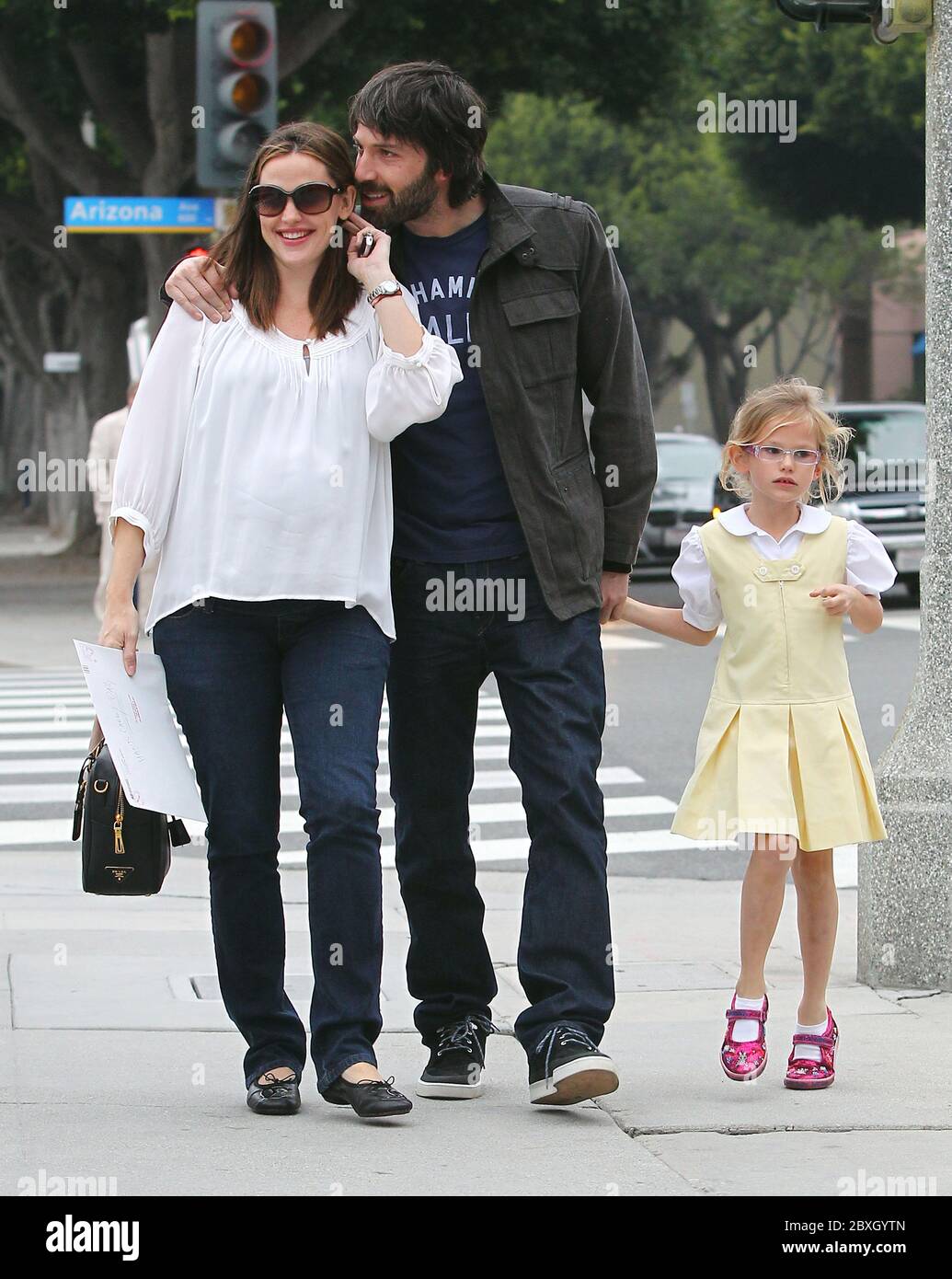 Ben Affleck, Jennifer Garner with their daughter Violet Affleck visit ...